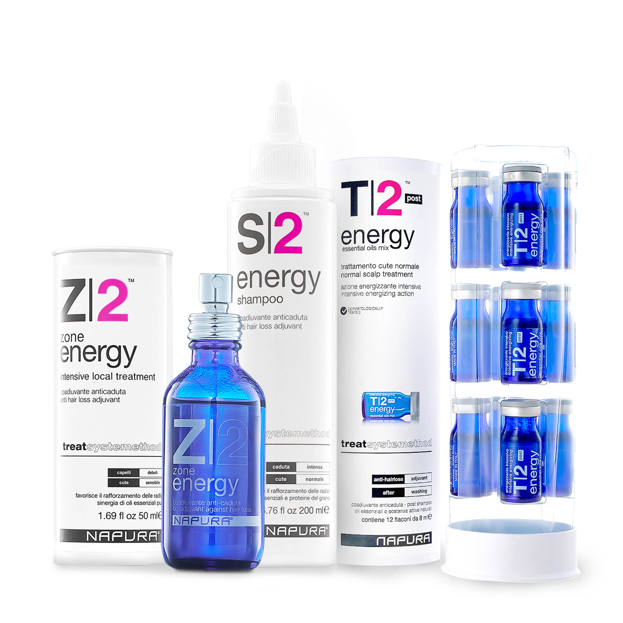 NAPURA Hair Loss Bundle (Treatment / Shampoo / Vials) – NAPURA ITALY